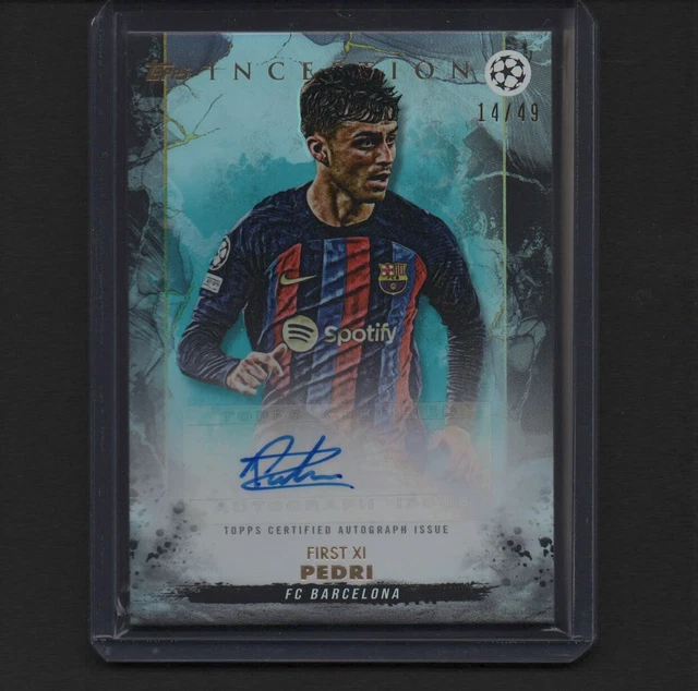 2022-23 TOPPS INCEPTION Ucl Pedri Fc Barcelona La Liga First Xi Auto/49 ...