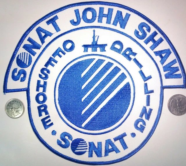 VINTAGE SONAT JOHN Shaw Offshore Drilling Oil Rig Large Jacket Patch ...