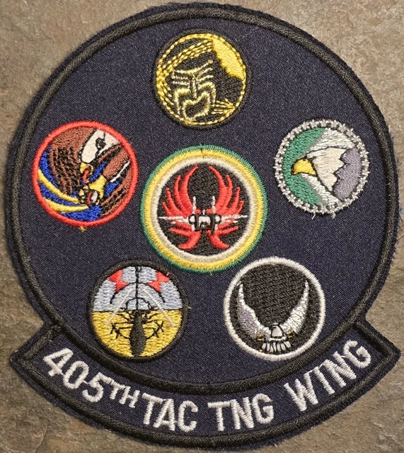 USAF AIR FORCE 405th Tactical Training Wing Unit Gaggle Patch COLORE ...