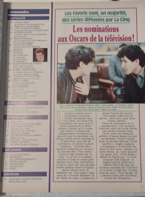 CINE REVUE / Johnny Depp-Prince-Roseanne-Andrew Stevens- Brando / 08 90 ...