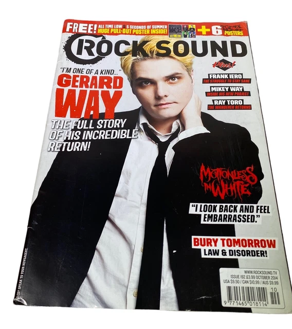 RARE ROCK SOUND Magazine Issue 192 Gerard Way My Chemical Romance Cover ...