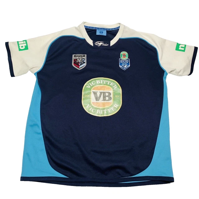 NSW BLUES STATE Of Origin Jersey Size XL ~2009 era VB Victoria Bitter ...