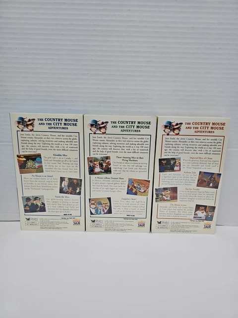 COUNTRY MOUSE AND the City Mouse Adventures VHS Tapes 1997. Vol 1,2,3 ...