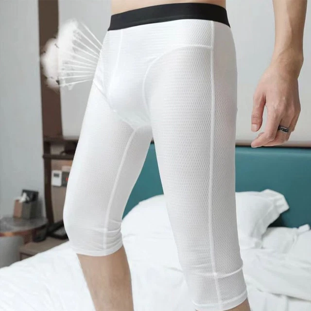 SLIPS BOXER EN soie glac e confortables pour hommes slip longues jambes ...