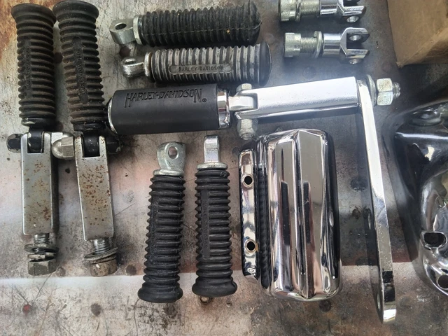 HARLEY DAVIDSON PARTS Lot FXR FXRS Evo/ Shovelhead PEGS/ COIL/ CHROME ...