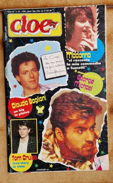 MADONNA MAGAZINE ITALIEN Tom Cruise Cioe' N°25 1988 EUR 20,23 - PicClick FR