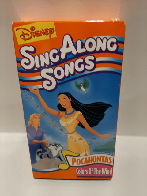 POCAHONTAS VHS DISNEY'S Sing Along Songs Colors of the Wind (1995 ...