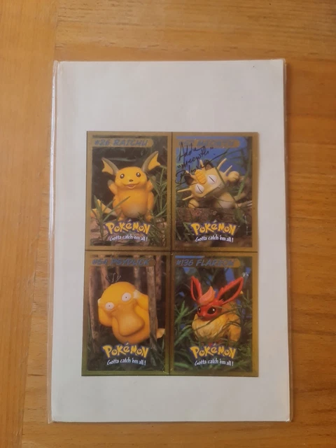 RARE POKÉMON CARDS 4 card uncut sheet with COA signed by Addie ...