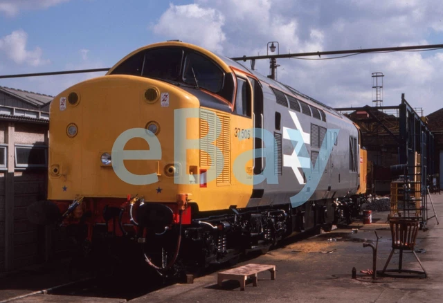 35MM RAILWAY SLIDE of Class 37 37505 @ Crewe Works Copyright to Buyer £ ...