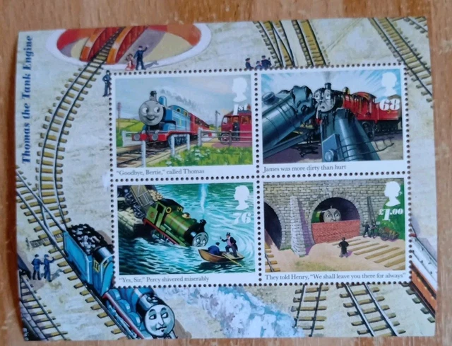 UK MINT STAMPS Sheet. Thomas The Tank Engine. Goodbye Bertie Called ...