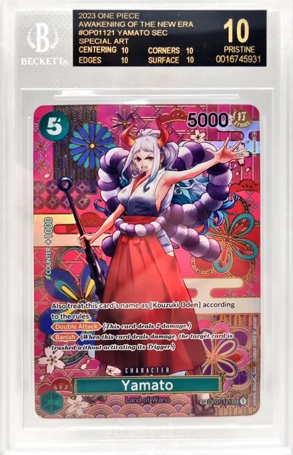 ONE PIECE TCG Yamato SP OP01-121 SEC inglese speciale raro Beckett BLACKLABEL EUR 154,00 ...