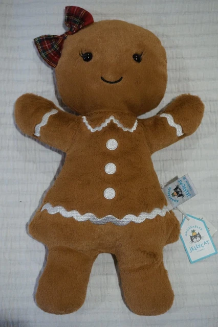 JELLYCAT JOLLY GINGERBREAD Ruby - Large - Soft Plush Toy - Christmas £ ...