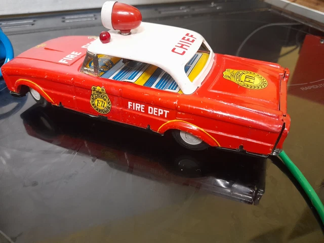 VINTAGE 1950S JAPANESE tinplate B/O fire chief car £47.52 - PicClick UK