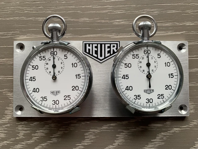 1960'S HEUER STOPWATCH Panel Heuer Chronometers Dashboard Rally Timer ...