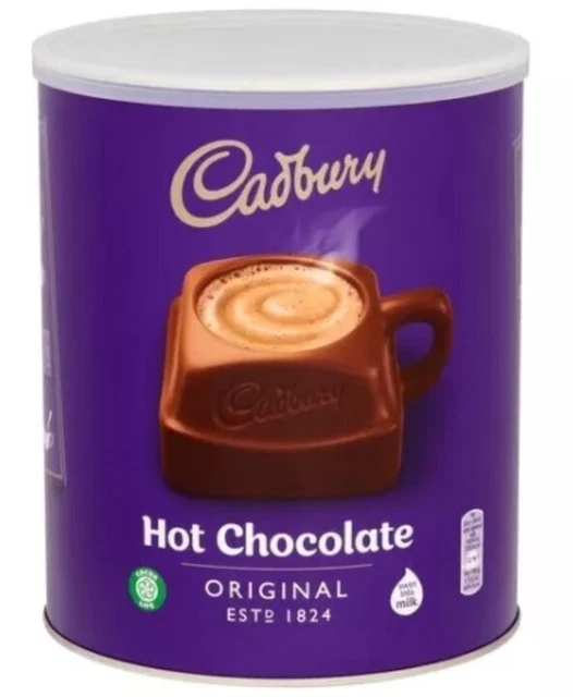 CADBURYS DRINKING CHOCOLATE Powder 2kg Big Tub Add Milk Cocoa Powder ...