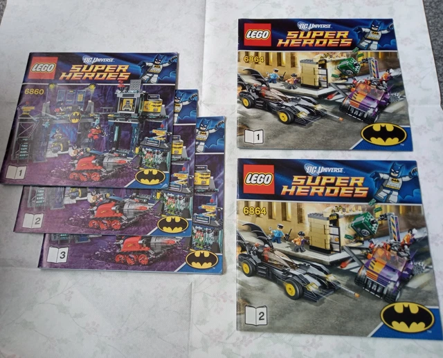 LEGO SOLO ISTRUZIONI 6860 e 6864 BATCAVE e INSEGUIMENTO A DUE FACCE EUR ...
