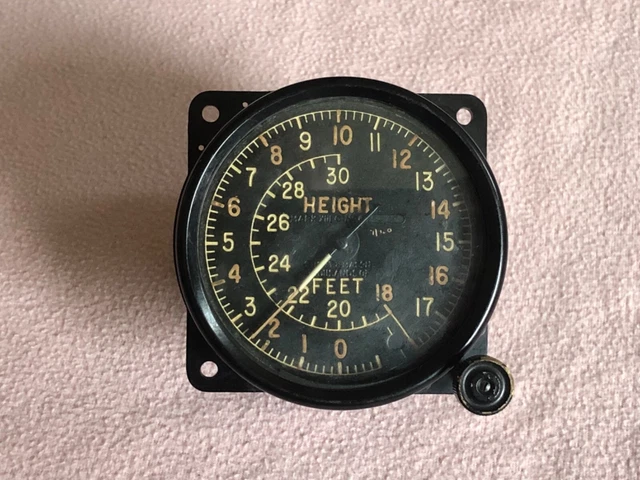 WW2 RAF MKX111C Altimeter AM Ref. 6A/444 Spitfire/Fairey light Bomber ...