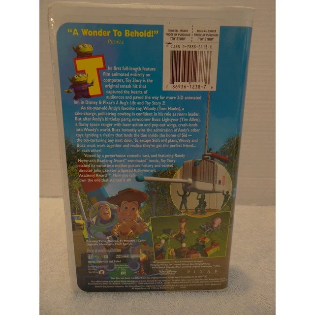 DISNEY PIXAR TOY Story VHS Special Edition Gold Classic Collection 2000 ...