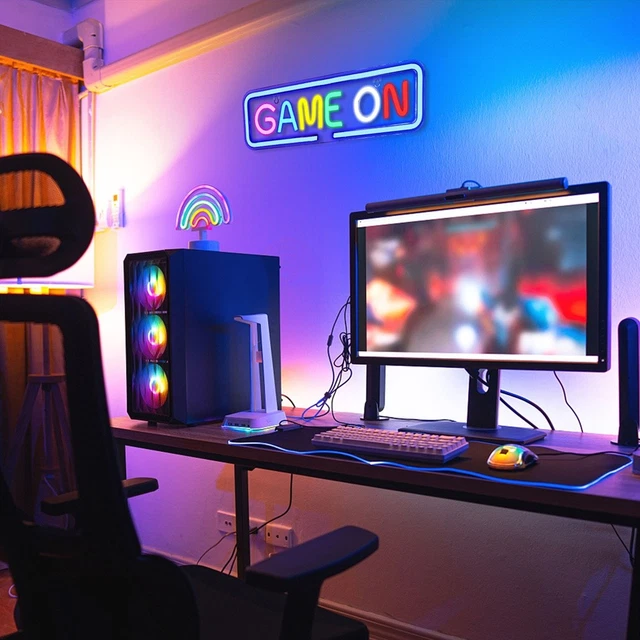 1X( LED LIGHTING for Wall Decor for Game Room Decor Teen Room3827 £29. ...