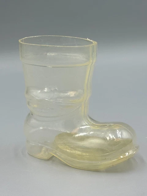 VINTAGE SANTA CLAUS BOOT Hard Plastic Christmas CANDY CONTAINER £13.25 ...