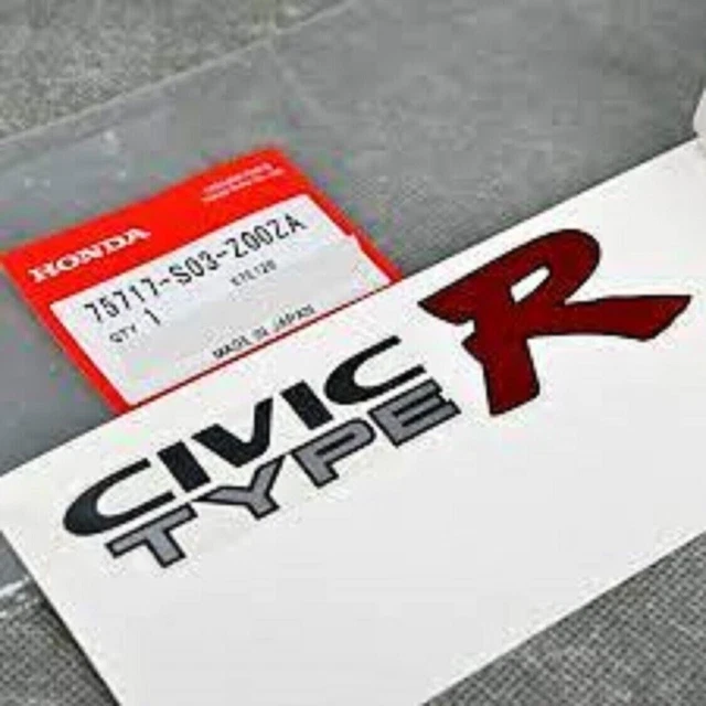 GENUINE OEM HONDA Civic Type-R EK9 Rear Decal Dark Outline 75717-S03 ...