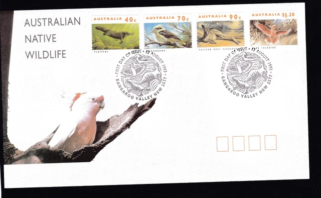 1993 AUSTRALIAN NATIVE Wildlife Decimal Stamp First Day Cover #2864 EUR ...