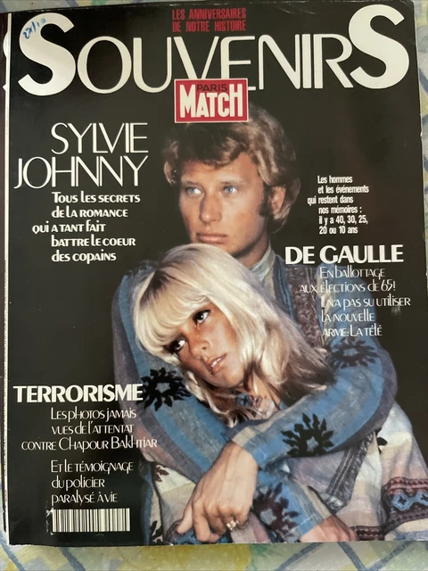 SOUVENIRS PARIS MATCH Johnny Hallyday Sylvie Vartan 1990 Sophie Marceau Dassin EUR 4,00 ...