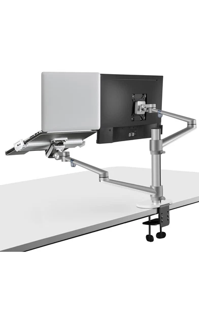 VIOZON MONITOR AND Laptop Mount, 2-in-1 Adjustable Dual Monitor Arm ...