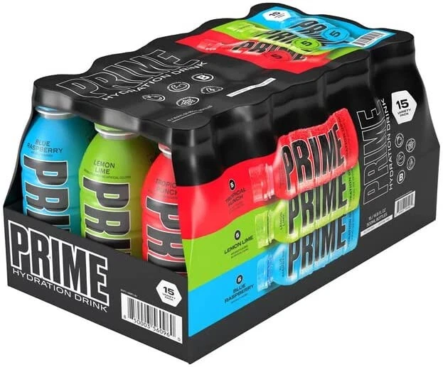 PRIME HYDRATION DRINK by Logan Paul x KSI - Variety Pack (15-pack) 🔴🔵🟢 ...