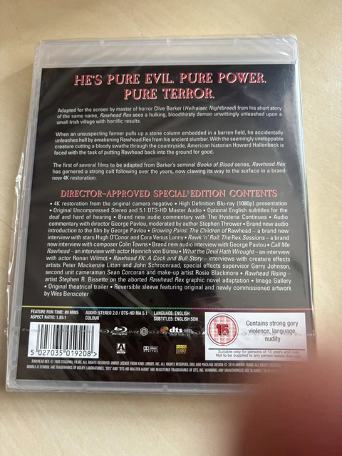 RAWHEAD REX - Region B Blu Ray *BRAND NEW* £20.00 - PicClick UK