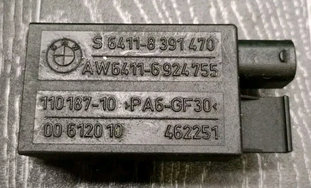 BMW E46 M3 Auxillary Fan Relay SMG Coupe 2002 PARTS 8391470 462251 ...
