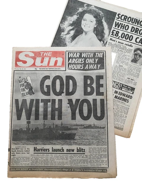 THE SUN NEWSPAPER 20th May 1982 Falklands Page 3 Debbie Boyland ...