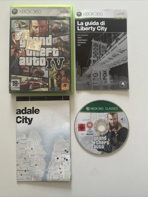 GRAND THEFT AUTO Iv Con Mappa Xbox 360 Gioco Videogioco Versione ...