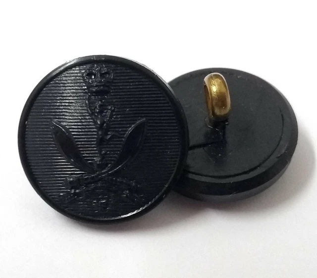 VÉRITABLE BRITISH ARMY Reines Gurkha (Signals) Issue Robe Noir Boutons ...