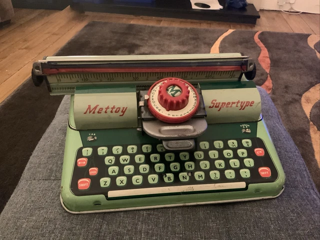 VINTAGE TIN PLATE Mettoy Supertype Toy Typewriter £15.00 - PicClick UK