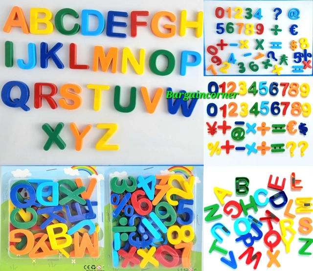 MAGNETIC LETTERS NUMBERS Kids Learning Alphabet Letters Number Fridge ...