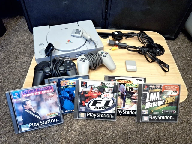 Sony Playstation Ps1 Bundle Console Controllers Games Memory Card