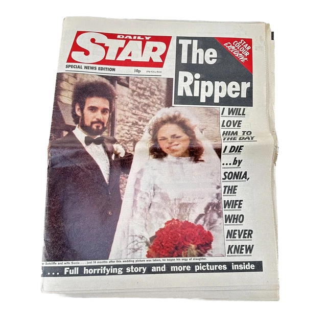 YORKSHIRE RIPPER - Daily Star Newspaper Original Issue May 23, 1981 ...