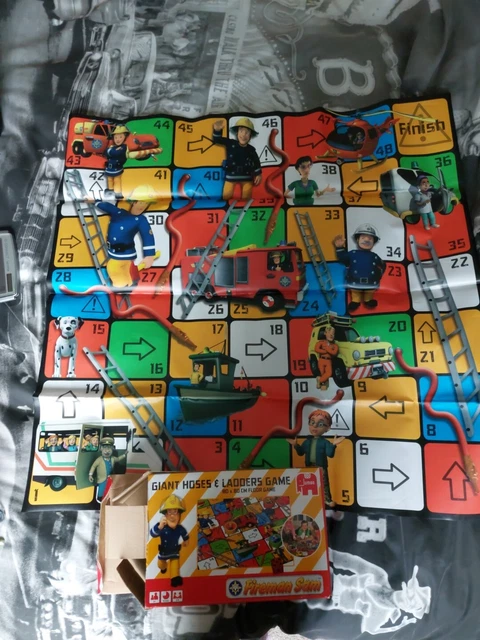FIREMAN SAM GIANT Hoses And Ladders Game 80cm X 80cm Floor Game £8.00 ...