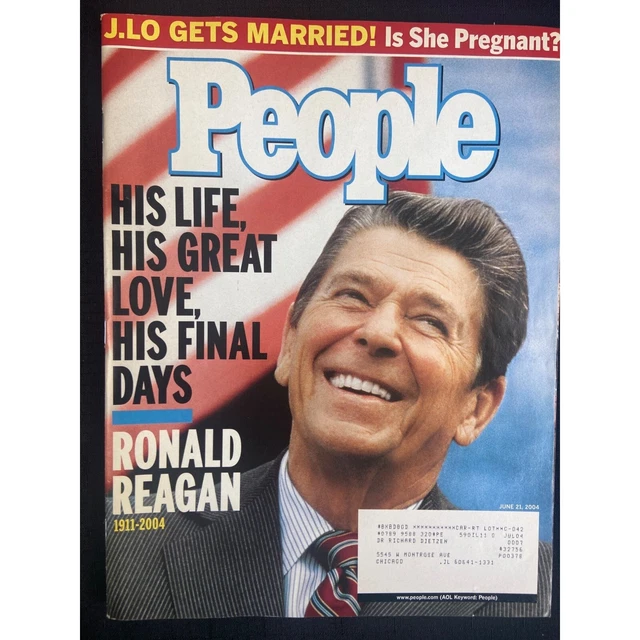 PEOPLE MAGAZINE - June 21, 2004 - Ronald Reagan Tribute Issue £5.25 ...