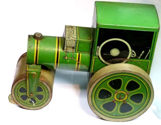 AF 1930S CHAD Valley Tin Toy Tinplate Steamroller Biscuit Tin Spares ...