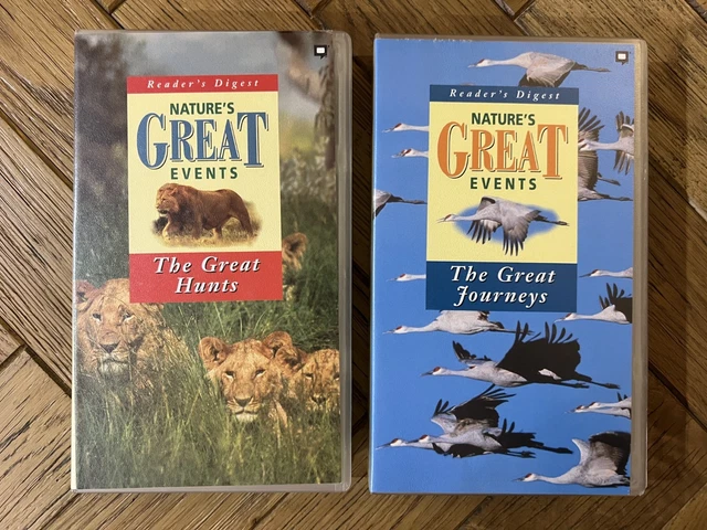 NATURES GREAT EVENTS Great Hunts & Great Journeys VHS Video Tape Reader ...
