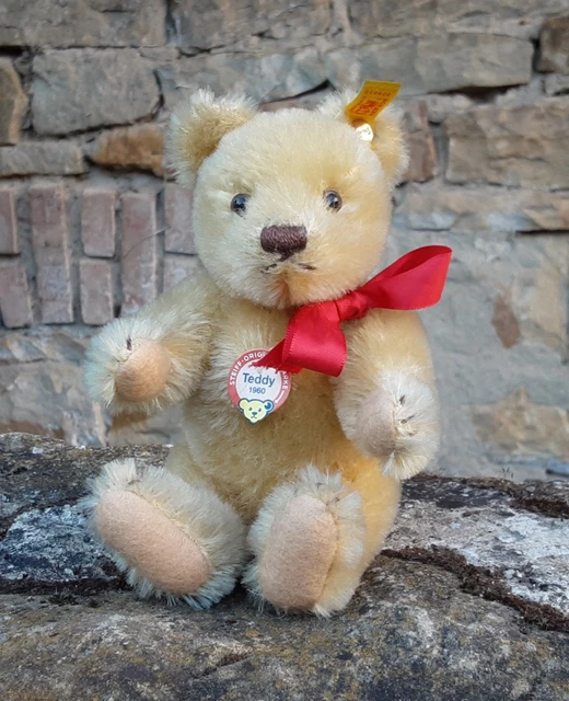***STEIFF*KLEINER TEDDYBÄR*TEDDY 1960*029936*ALLE Id's*Blond*Vintage ...