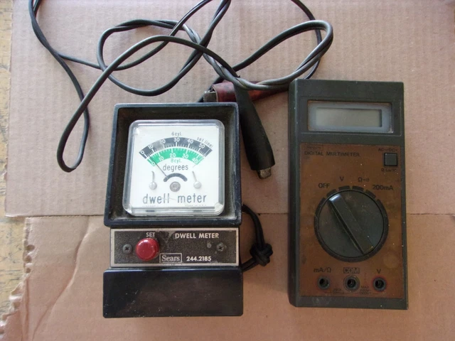 VINTAGE SEARS ROEBUCK Multimeter Multi-tester 451.5204 & Dwell Meter ...
