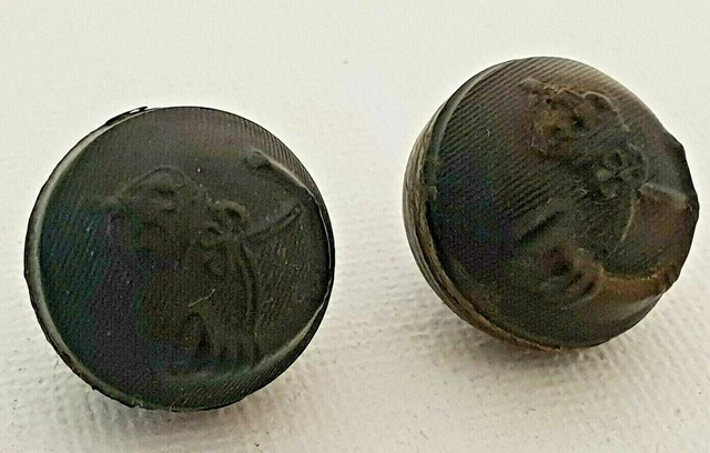 WW2 KINGS ROYAL Rifle Corps Black ball button pair 18mm £11.35 ...