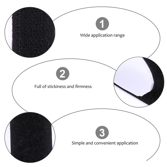 SET OF 3 Hook and Loop Tape Self Adhesive Polyester Strap Strip with £54.35 - PicClick UK