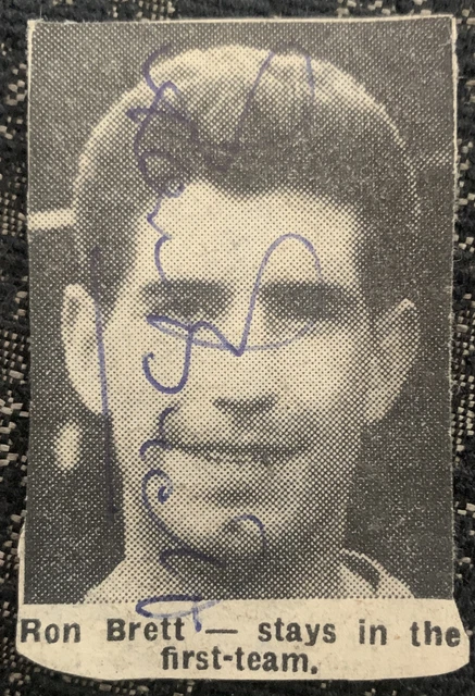 SIGNED 1950S RON Brett West Ham United FC Football Autograph Signature ...