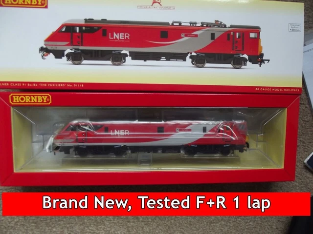 SECONDS BOX. HORNBY Loco R3891 LNER Class 91 Bo-Bo 91118 The Fusiliers ...