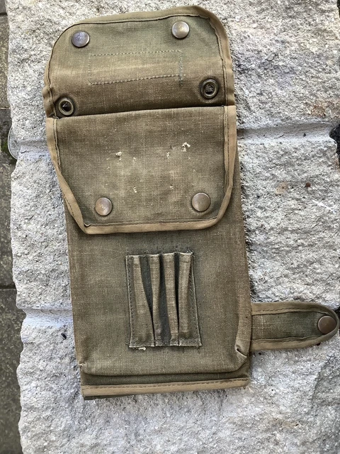 ORIGINAL WW2 BRITISH Jungle Folding Canvass Map Case 1945 Para Version ...