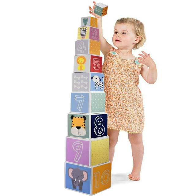 KIDS NESTING & Stacking Blocks Memory Game Set & Puzzle Set Cardboard ...